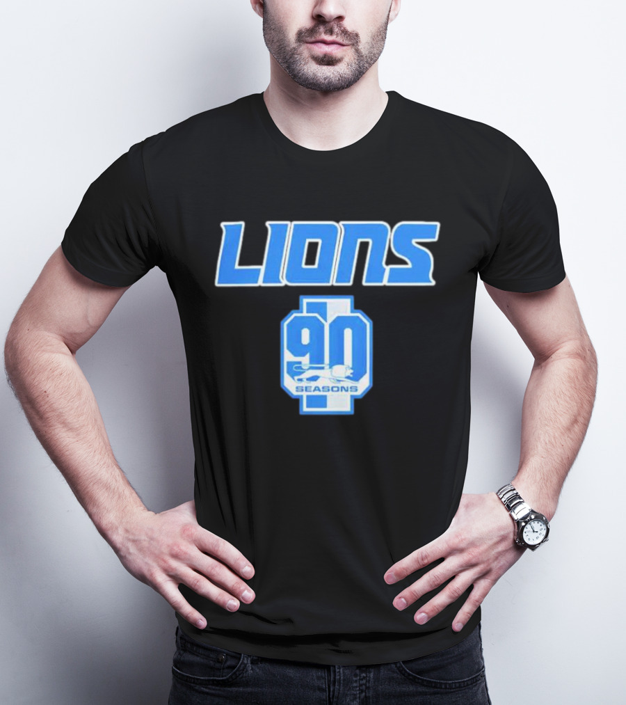 Lions 90 Seasons Celebrating Detroit Football Legacy T-Shirt