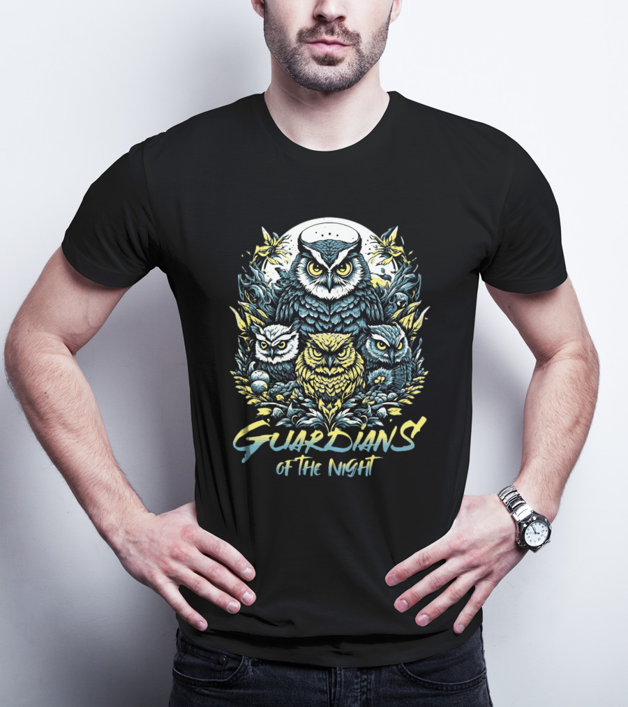 Guardians Of The Night Owl Family Moonlit Vigil T-Shirt