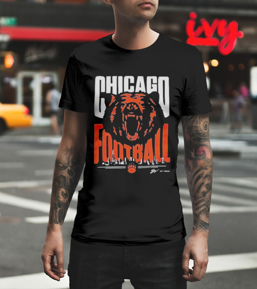 Chicago Football Bear Roar T-Shirt