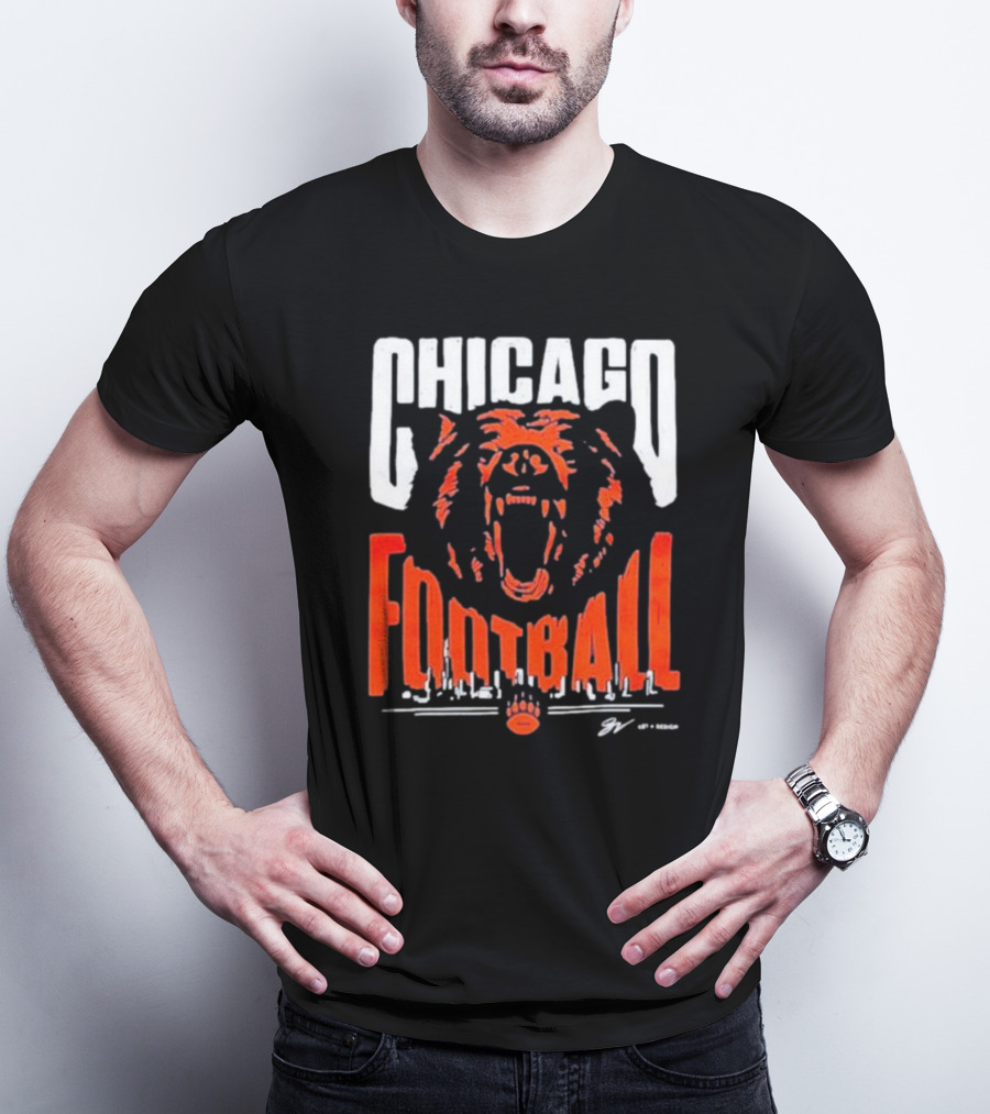 Chicago Football Bear Roar T-Shirt