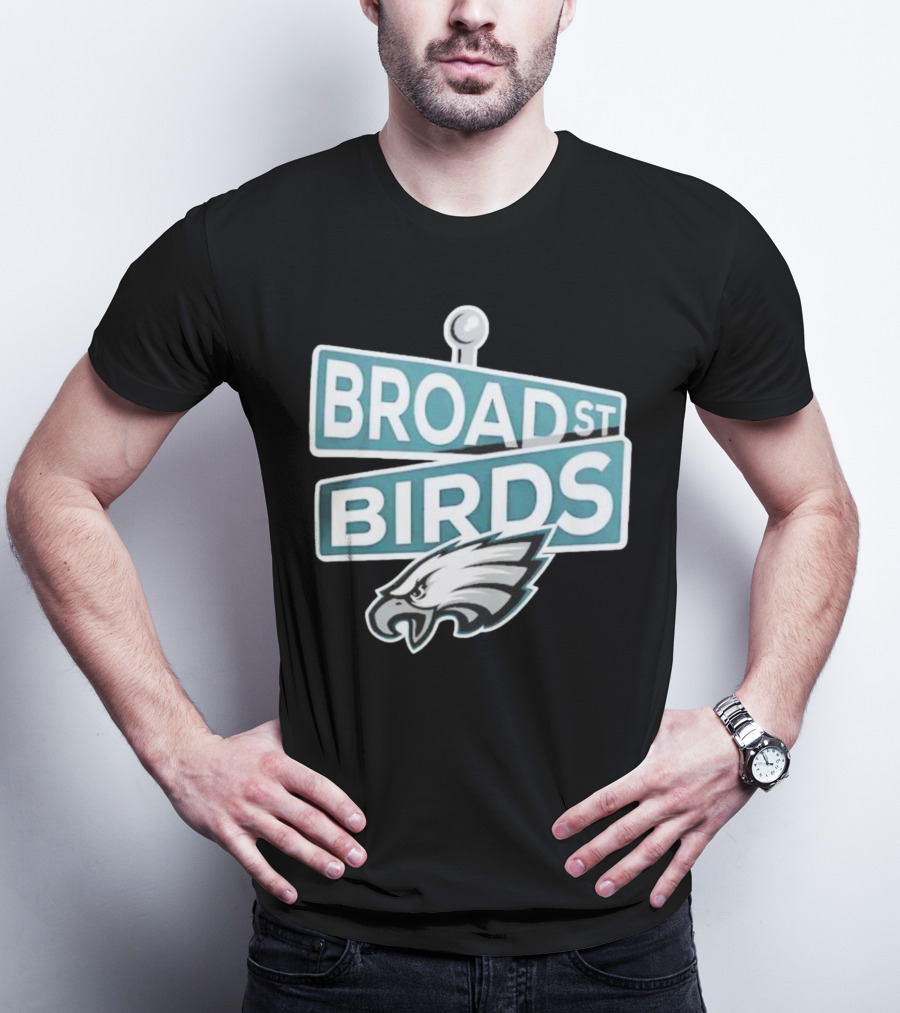 Philadelphia Eagles Broad St Birds Logo NFL Merchandising T-Shirt