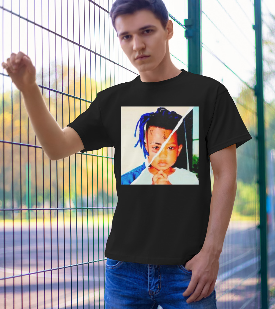 XXXTentacion Rapper Childhood And Adult Portrait Fusion T-Shirt