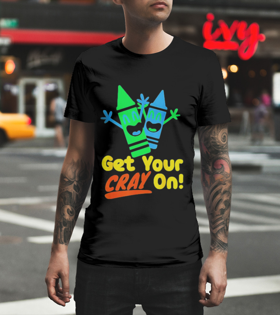 Get Your Cray On With Colorful Crayon Characters T-Shirt