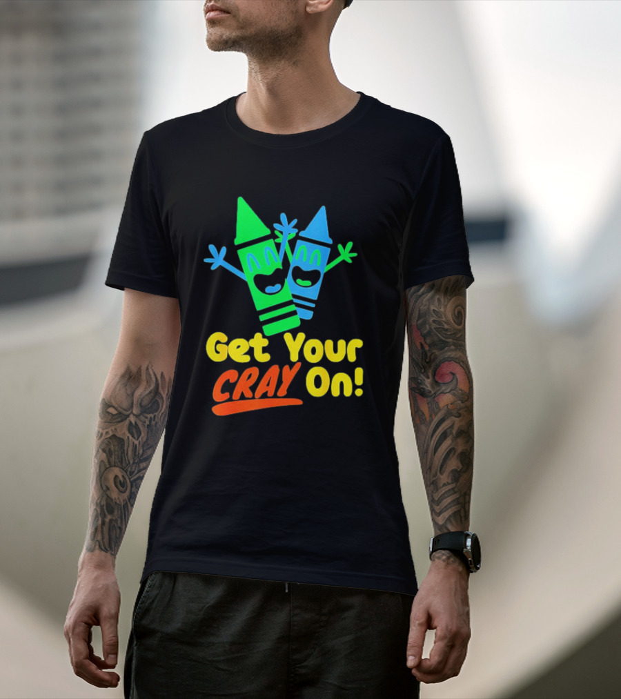 Get Your Cray On With Colorful Crayon Characters T-Shirt