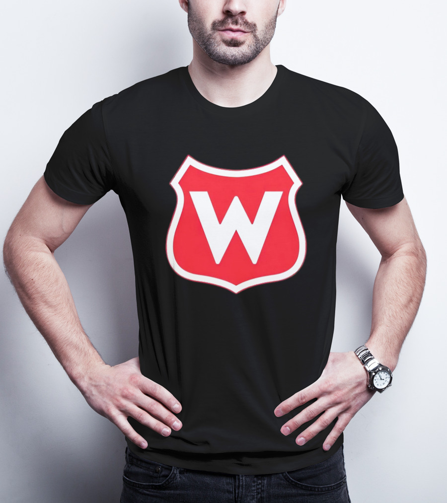 Montreal Wanderers Red White Shield Emblem With Bold W T-Shirt