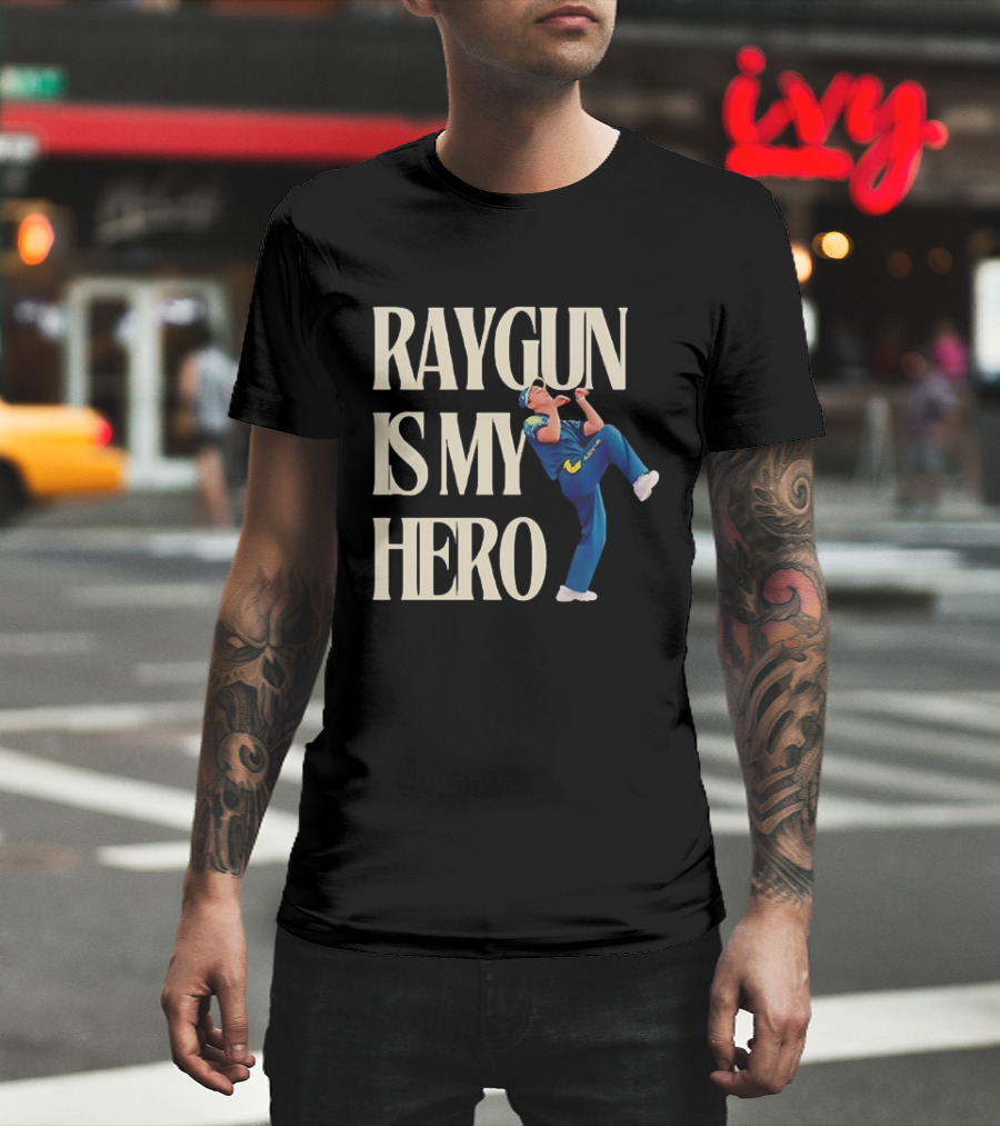 Raygun Is My Hero Pitching Pose T-Shirt