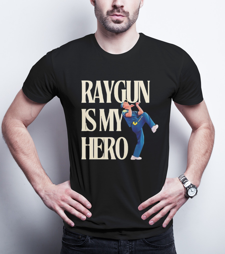 Raygun Is My Hero Pitching Pose T-Shirt