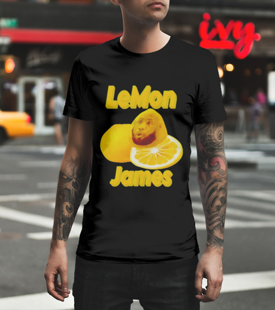 LeMon James Lebron James Face On Lemon T-Shirt