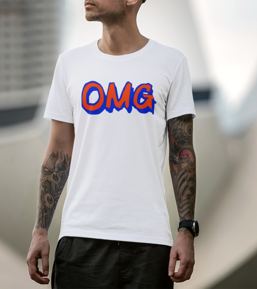 New York Mets OMG Bold Blue Red T-Shirt