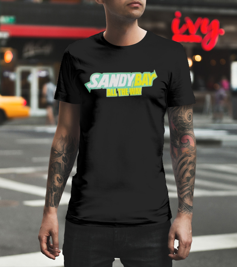 Sandy Bay All The Way Retro Block Text T-Shirt