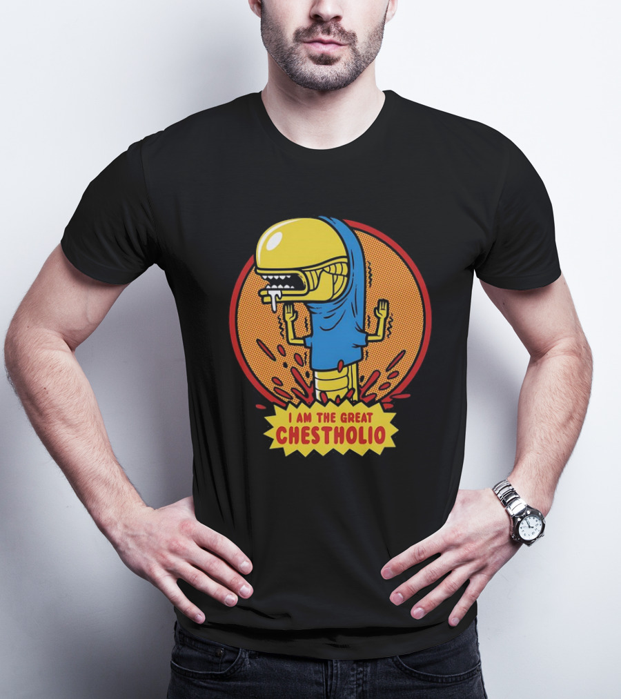 Alien Romulus Chestburster Beavis I Am The Great Chestholio T-Shirt