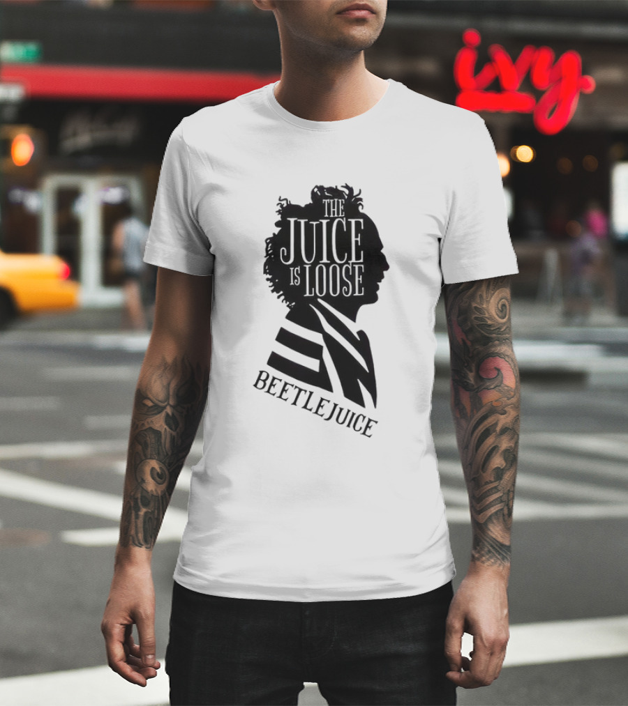 Beetlejuice The Juice Is Loose Silhouette Profile T-Shirt