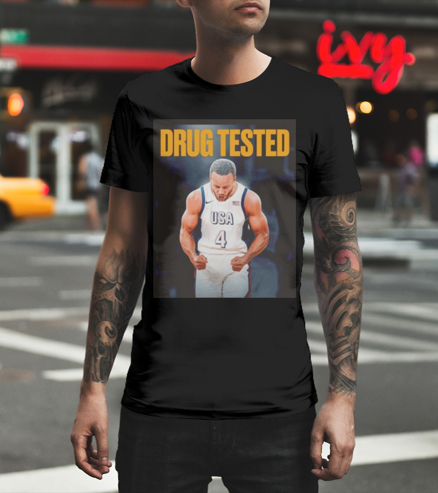 Stephen Curry USA Basketball Drug Tested Gold Medal Performance T-Shirt