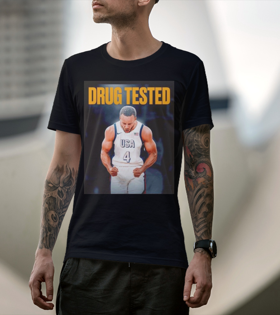 Stephen Curry USA Basketball Drug Tested Gold Medal Performance T-Shirt