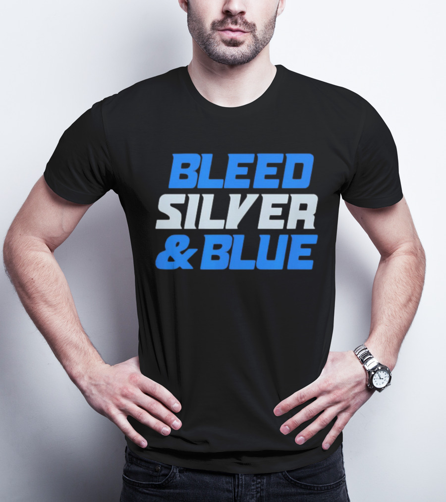 Detroit Lions Bleed Silver And Blue T-Shirt