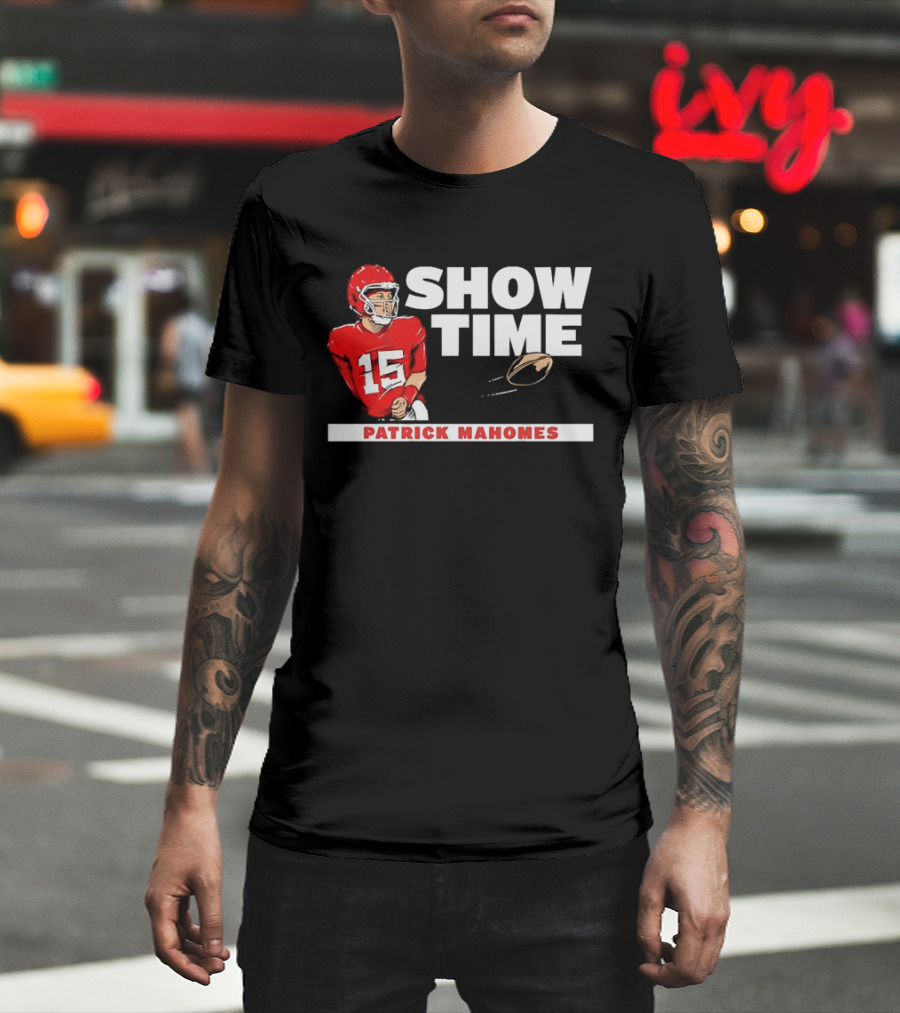 Patrick Mahomes Showtime Kansas City Chiefs Number 15 Football T-Shirt