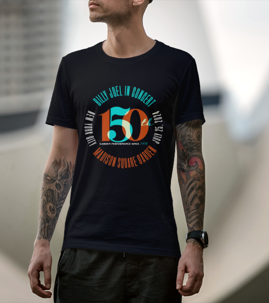 Billy Joel In Concert 150th Garden Performance Madison Square Garden New York City July 25, T-Shirt