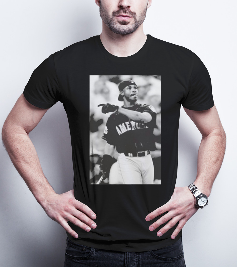 Mina Kimes Wearing Ken Griffey Jr. Baseball America Jersey T-Shirt