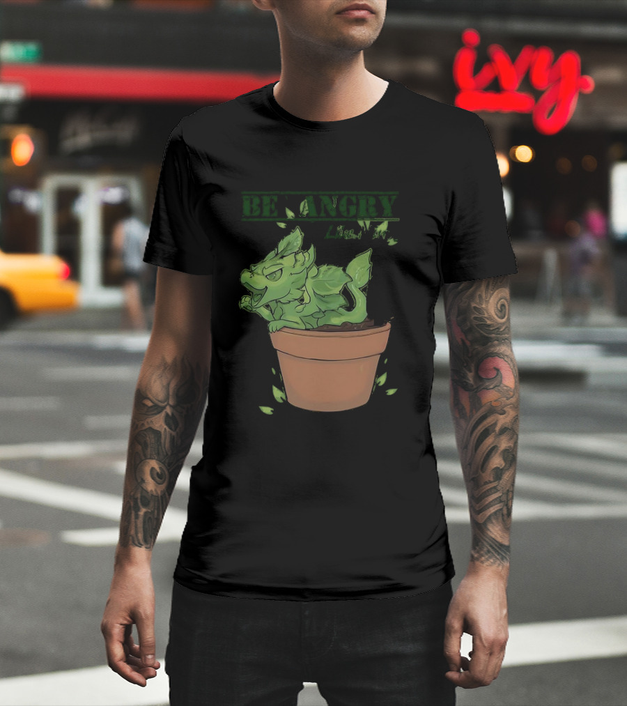 Mint Dragon Be Angry Like Minty In Pot With Leaves T-Shirt