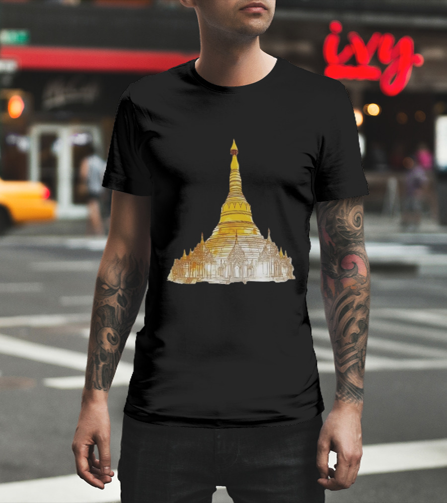 Neuschwanstein Castle Myanmar Pagoda T-Shirt
