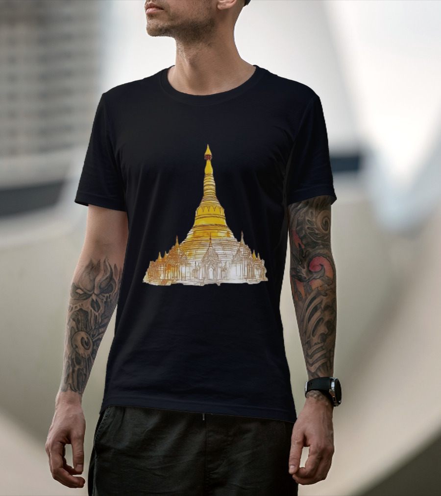 Neuschwanstein Castle Myanmar Pagoda T-Shirt