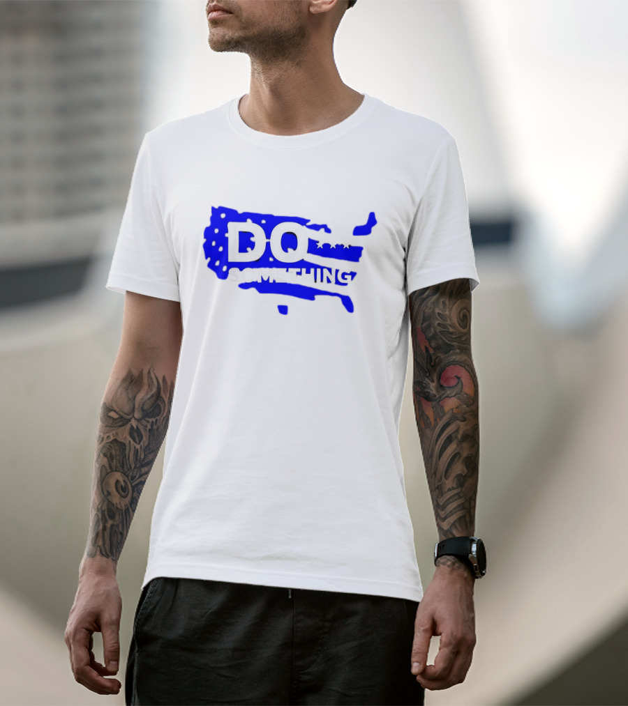 DO SOMETHING USA Flag Map T-Shirt