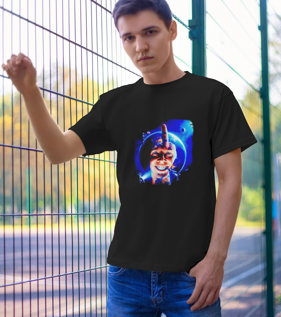 HOG Tom Middle Finger Space Grin T-Shirt