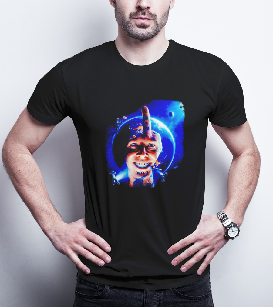 HOG Tom Middle Finger Space Grin T-Shirt