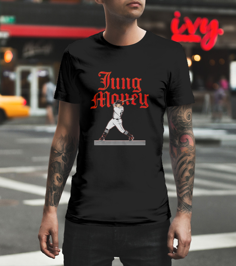 Jung Money Baseball Swing Detroit T-Shirt
