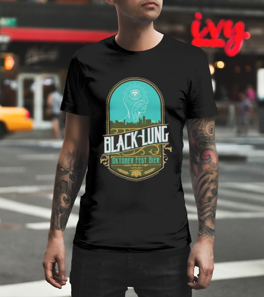 Black Lung Oktoberfest Fest Bier Amber Märzen Lager 5.5 Abv T-Shirt