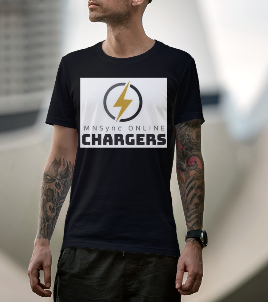 MNSync Online Chargers Lightning Bolt Emblem T-Shirt