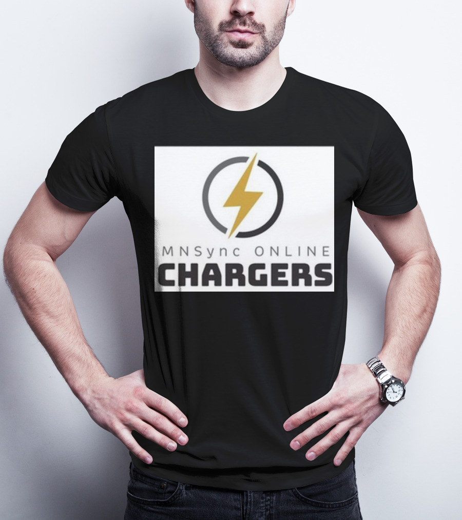 MNSync Online Chargers Lightning Bolt Emblem T-Shirt