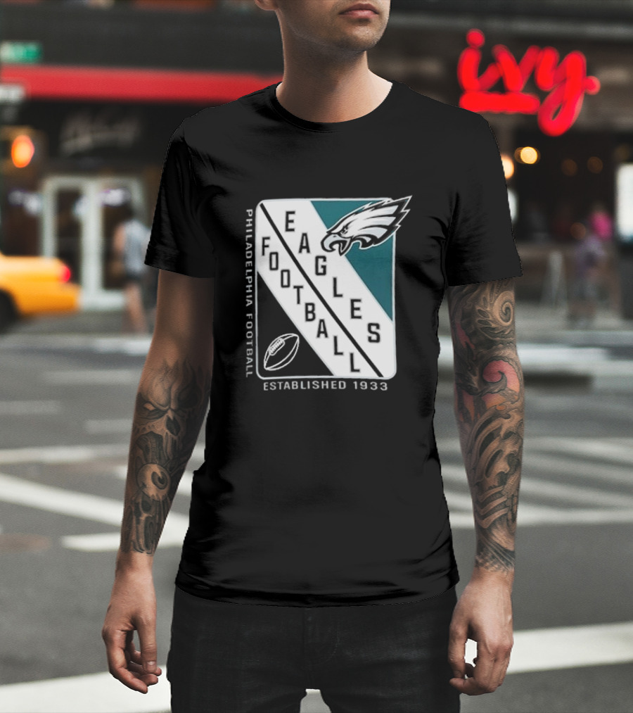 Philadelphia Eagles Football Shield Logo Established 1933 T-Shirt