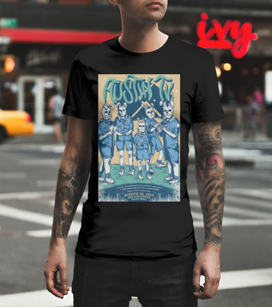 Austin TV La Última Noche Del Mundo San Luis Potosí Estación Wadley Agosto 30 T-Shirt