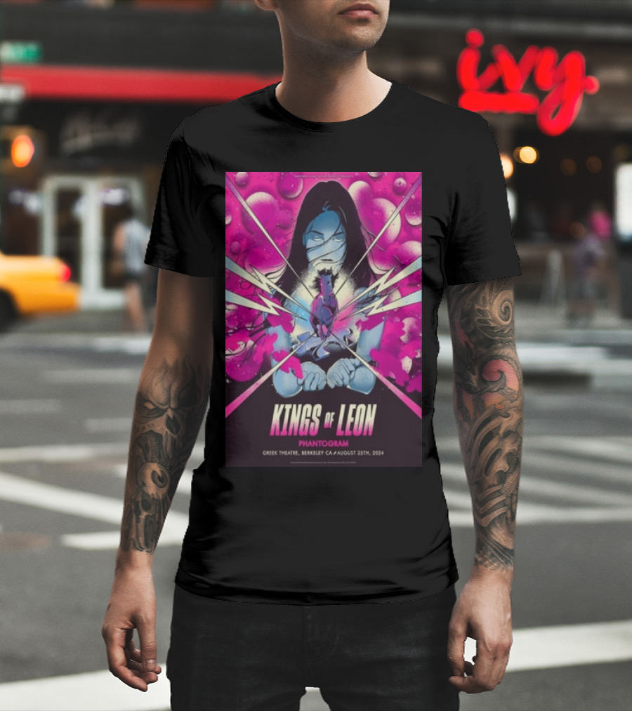 Kings Of Leon Phantogram Concert Greek Theatre Berkeley CA August 25th T-Shirt