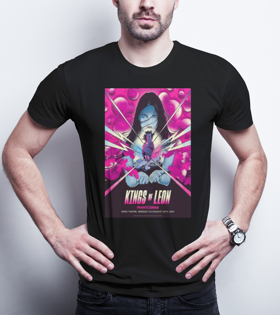 Kings Of Leon Phantogram Concert Greek Theatre Berkeley CA August 25th T-Shirt