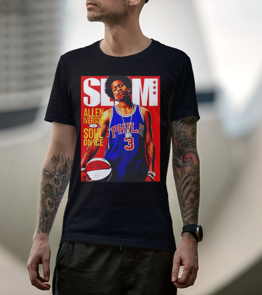 Allen Iverson SLAM Magazine Philly 3 Soul On Ice T-Shirt