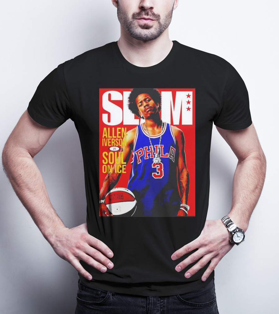 Allen Iverson SLAM Magazine Philly 3 Soul On Ice T-Shirt