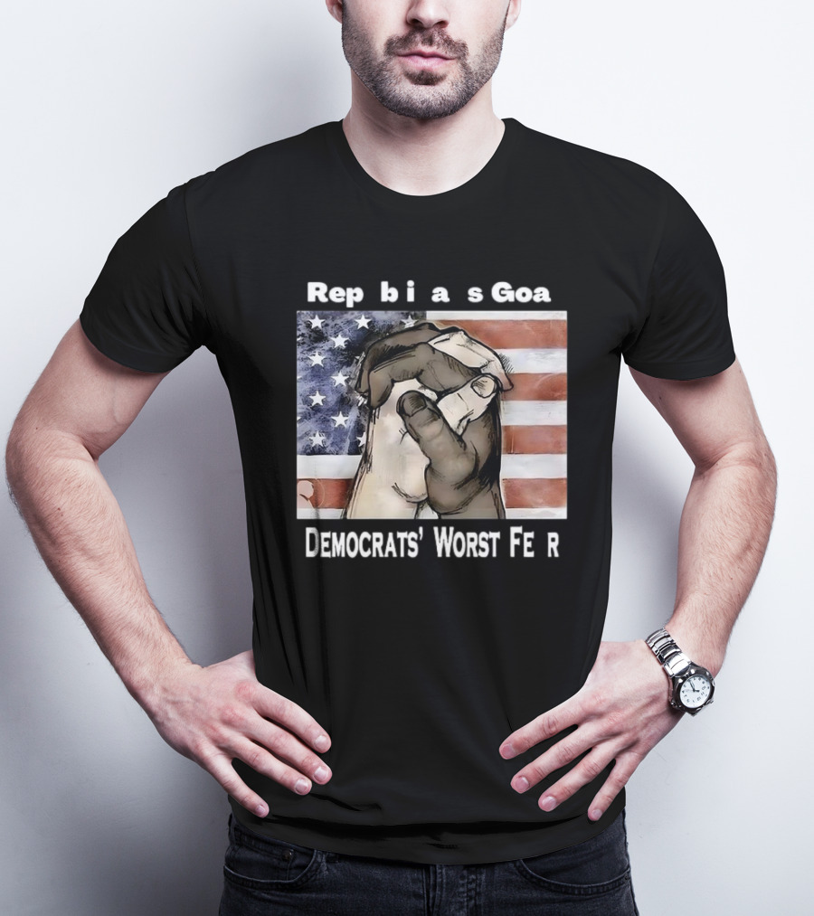 Republicans Goal Democrats' Worst Fear American Flag Handshake T-Shirt