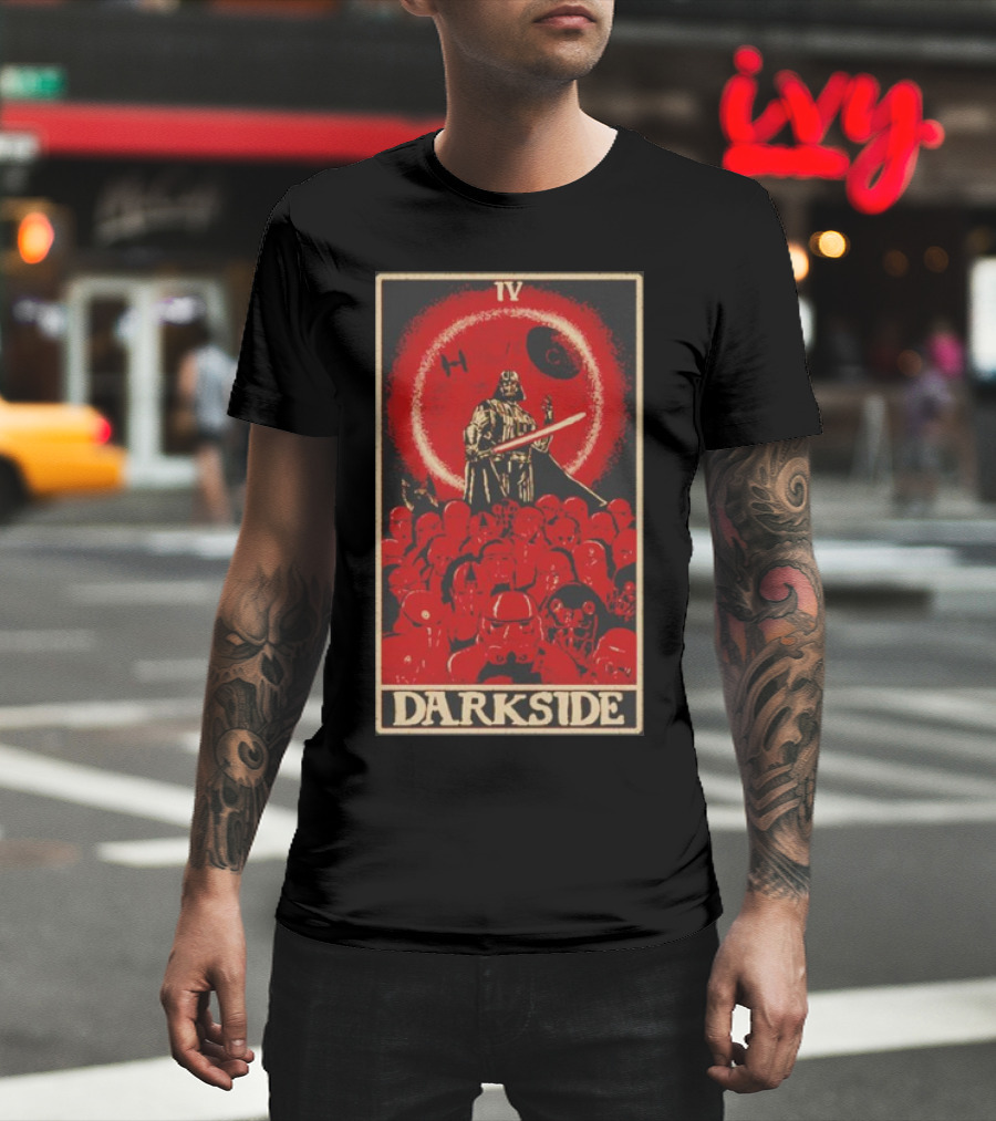 Darkside Tarot Card IV Darth Vader Death Star Stormtroopers T-Shirt