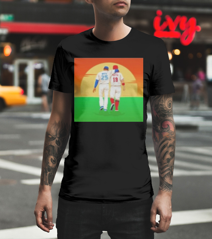 Devon White And Joey Votto Sunset Sports Moment Embrace T-Shirt