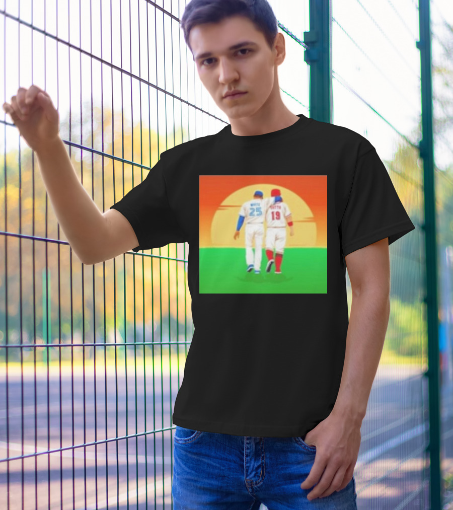 Devon White And Joey Votto Sunset Sports Moment Embrace T-Shirt