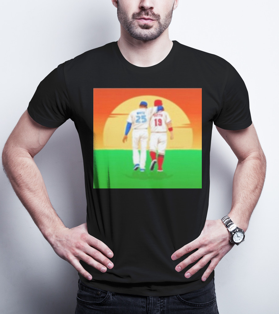 Devon White And Joey Votto Sunset Sports Moment Embrace T-Shirt
