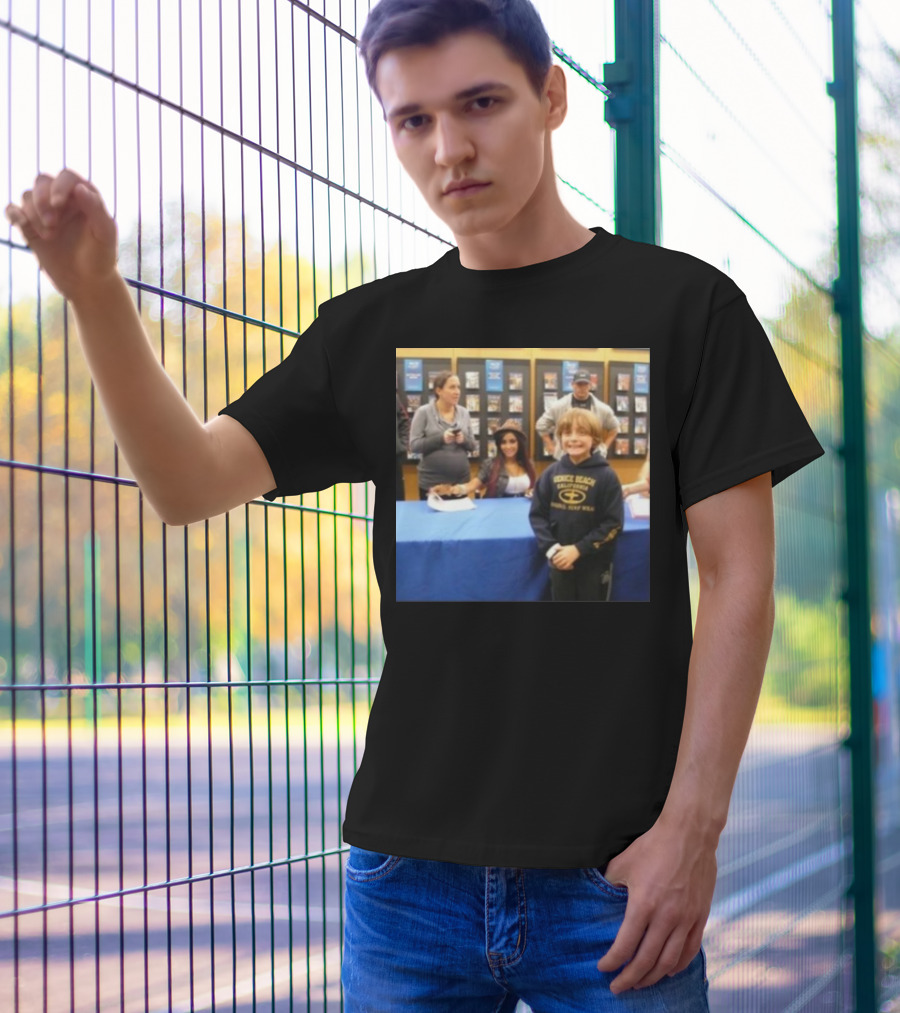 Jake Shane With Nicole Snooki Lavelle Venice Beach Surf Wear T-Shirt