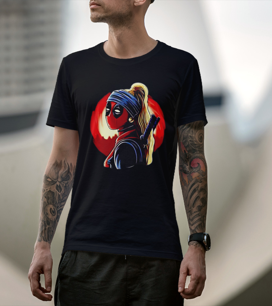 Ladypool Meets Vermeer’s Girl With A Pearl Earring Fusion T-Shirt