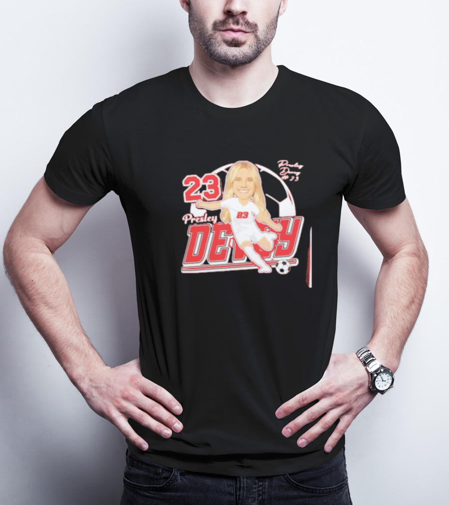 Presley Devey 23 New Mexico Forward Soccer Signature T-Shirt