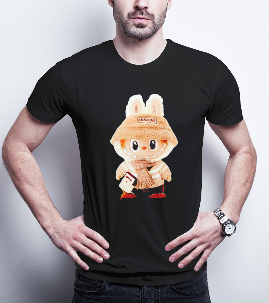 Labubu Bunny Hoodie With Scarf And Bag Accessories T-Shirt