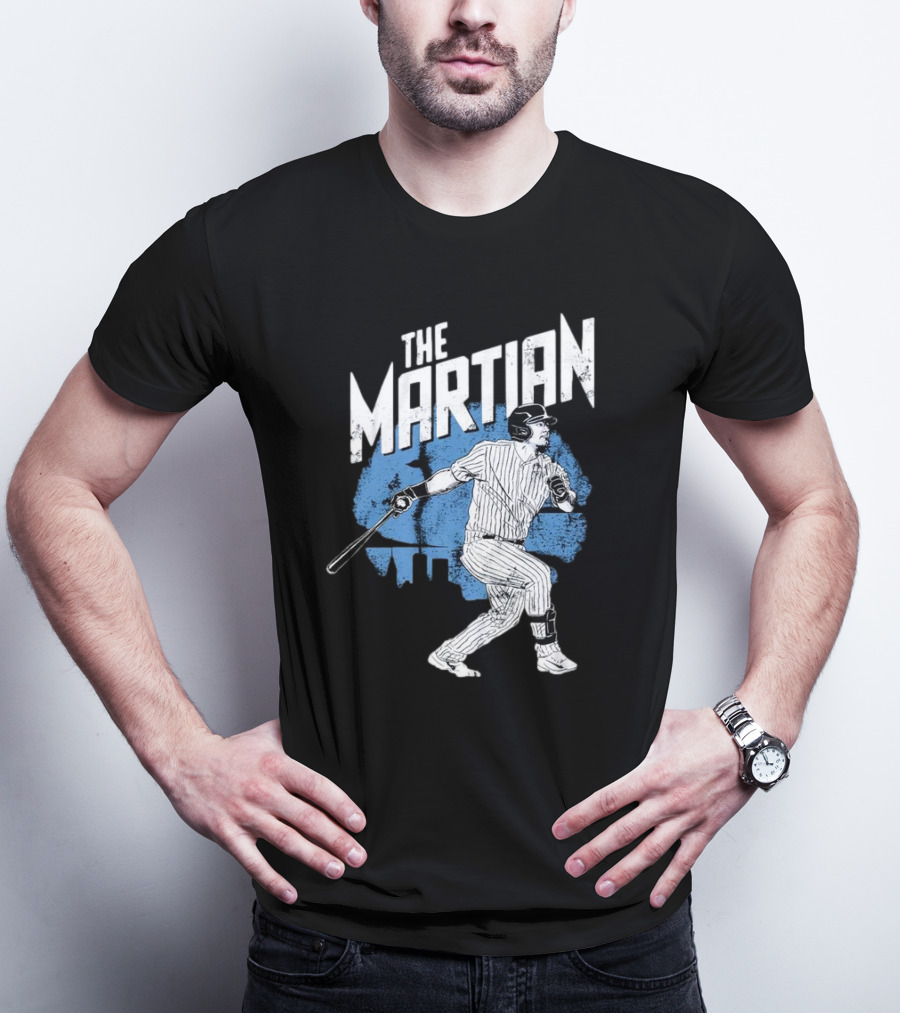 The Martian Jasson Dominguez New York Yankees Baseball Player Skyline T-Shirt