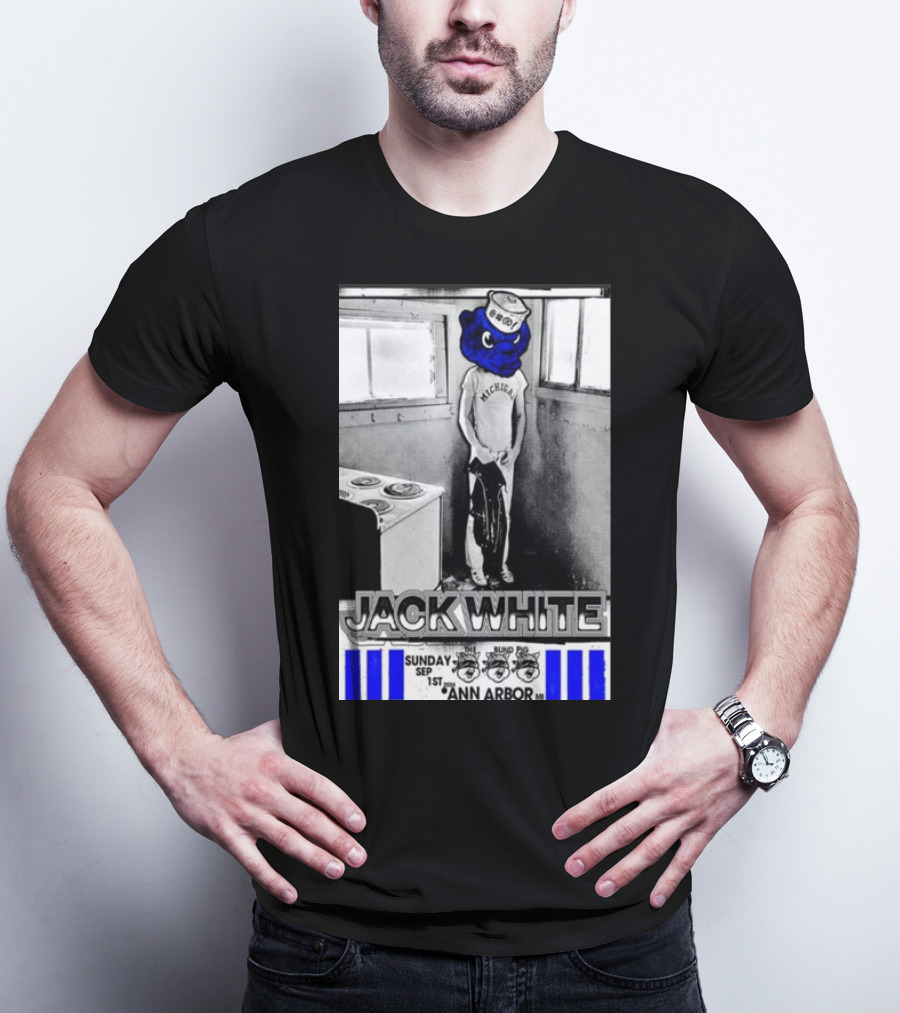 Jack White Michigan Blue Bear Ann Arbor September 1 T-Shirt