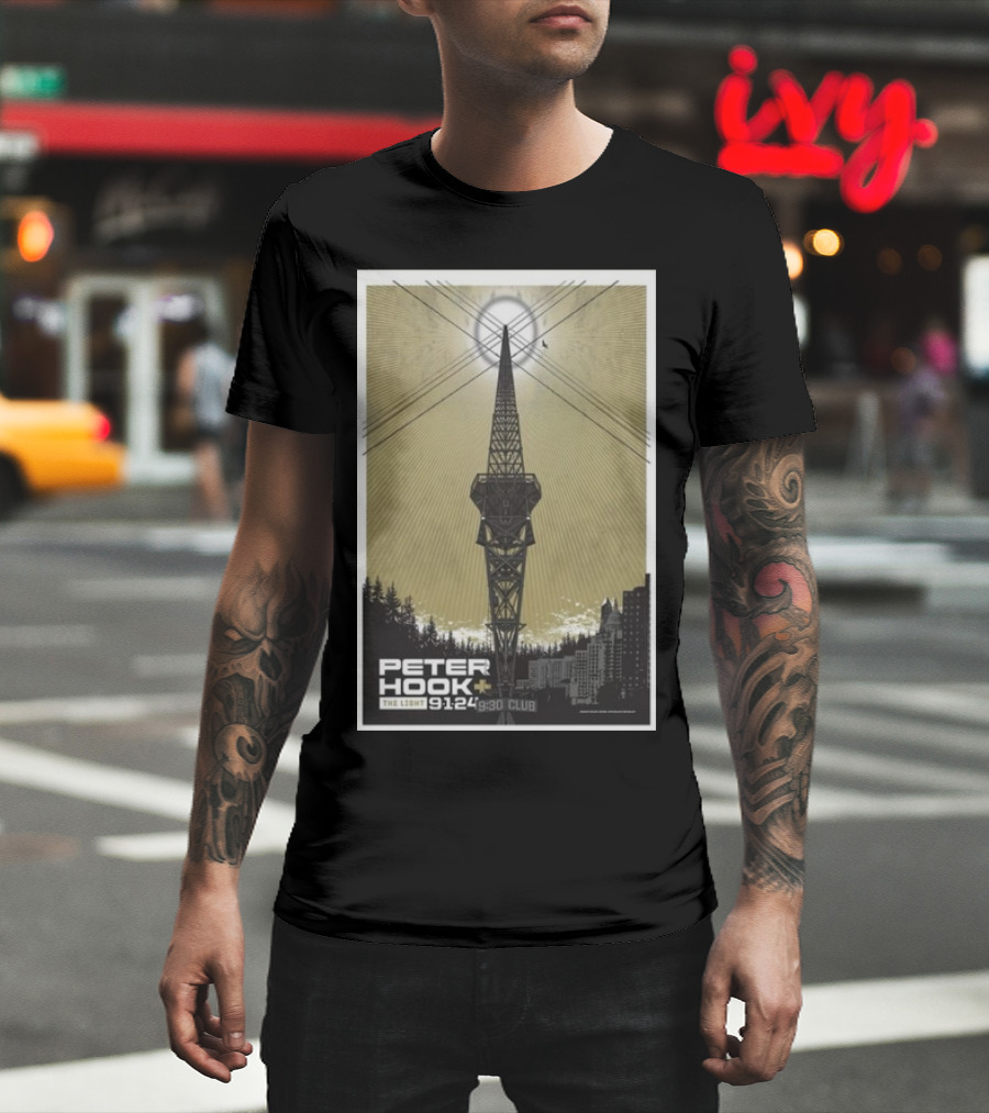 Peter Hook And The Light 9/1/24 9:30 Club Washington DC Tour T-Shirt